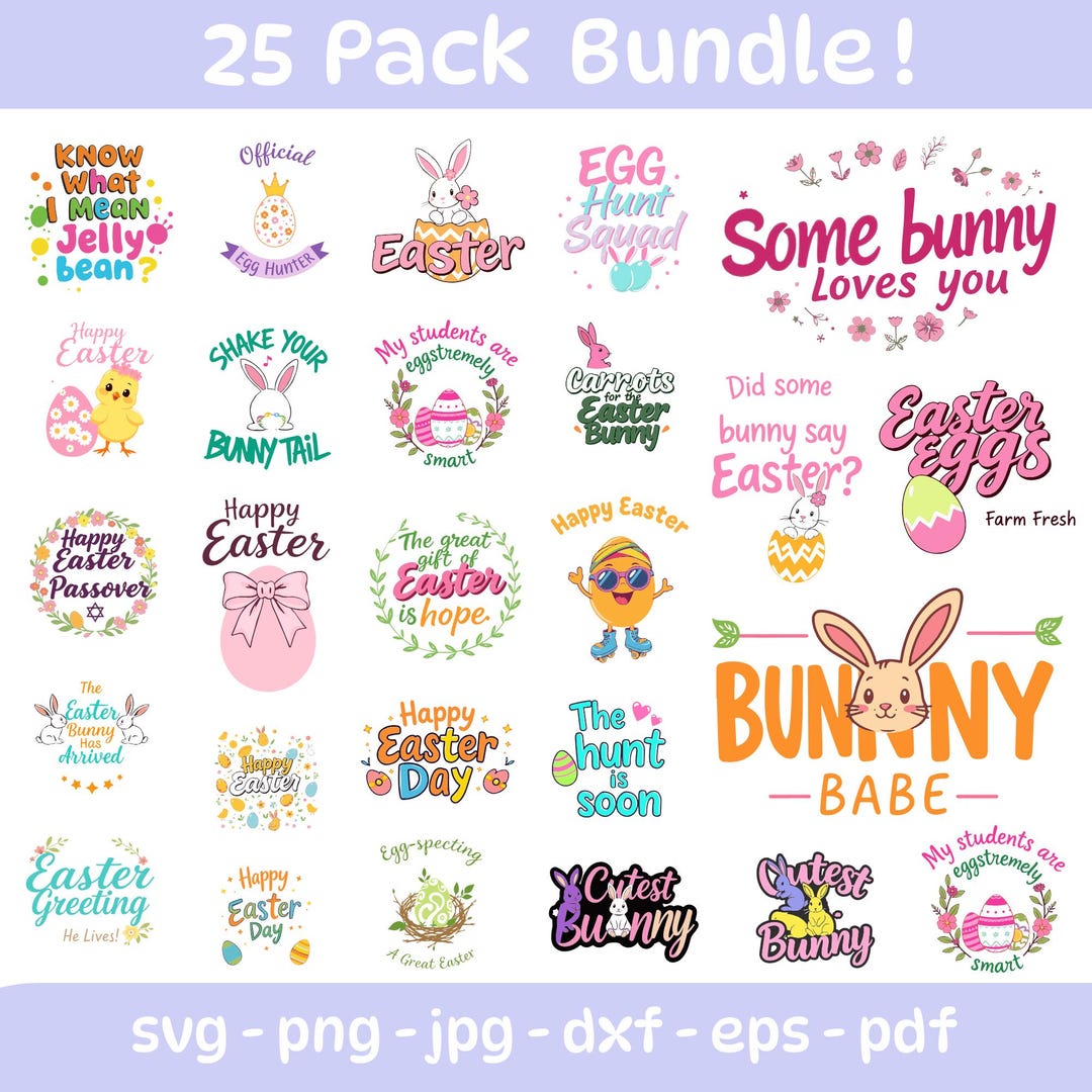 Easter Bundle Svg, Easter Bunny Peeps Svg Files for Cricut, Easter ...