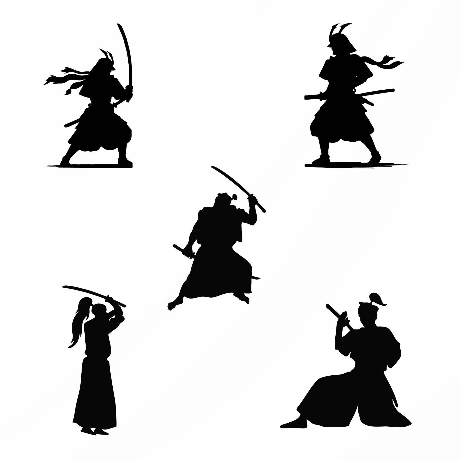 Samurai Svg Bundle, Samurai Clipart for Cricut, Samurai Warrior ...