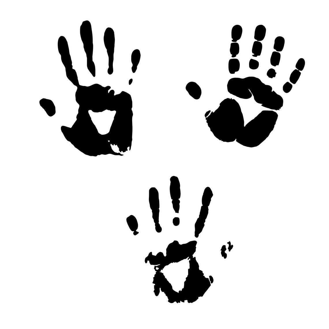 Hand Print Svg Bundle, Kids School Art Clipart, Hand Print Vector, Hand ...