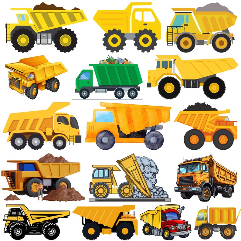 Load Truck Svg Bundle, Construction Vehicle for Cricut, Load Truck ...
