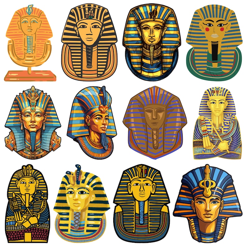 Pharaoh Svg Bundle, Egyptian Clipart for Cricut, Pharaoh Vector ...