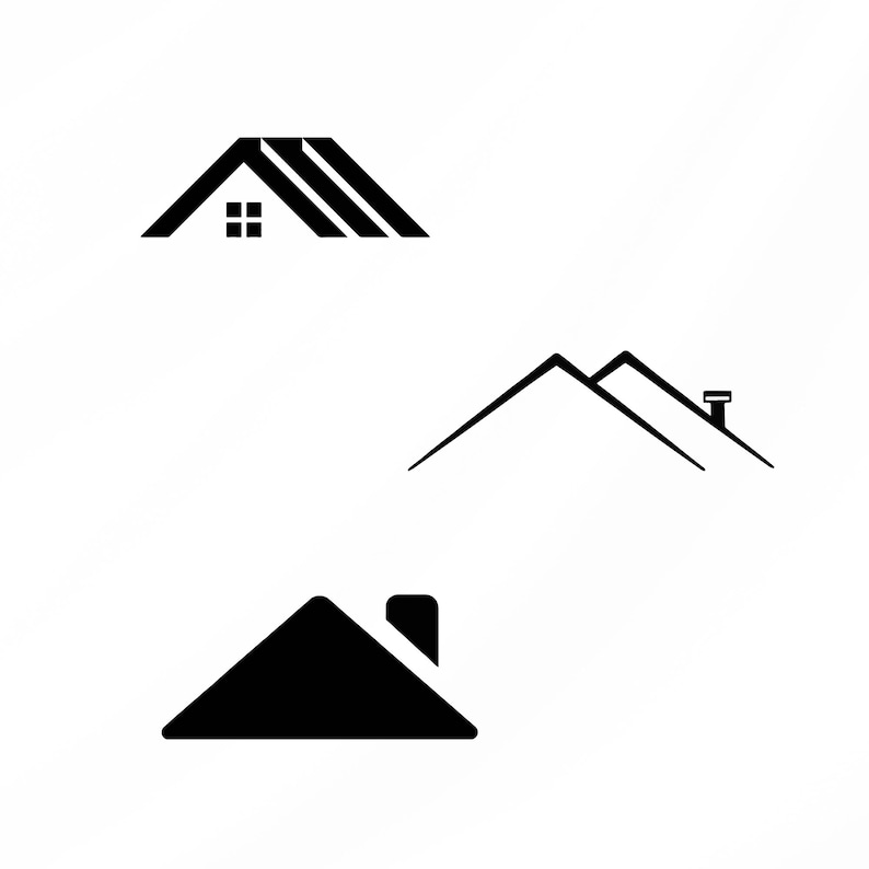 House Roof Svg Bundle, House Roof Clipart for Cricut, Roof Silhouette ...