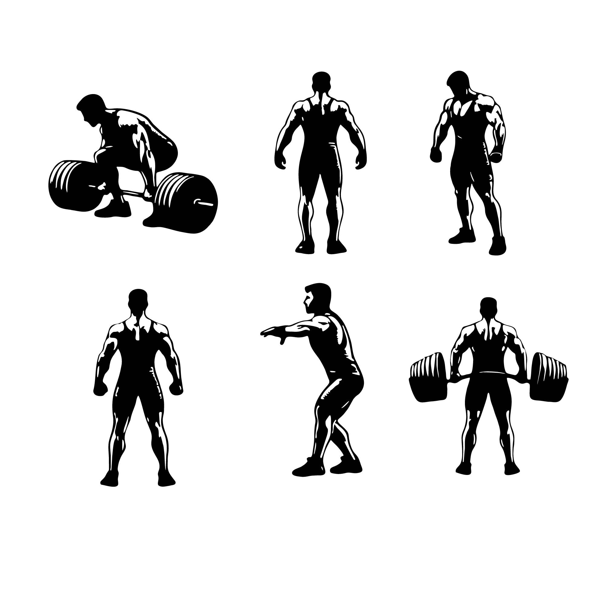 Bodybuilder Svg Bundle, Bodybuilder Clipart for Cricut, Exercise ...