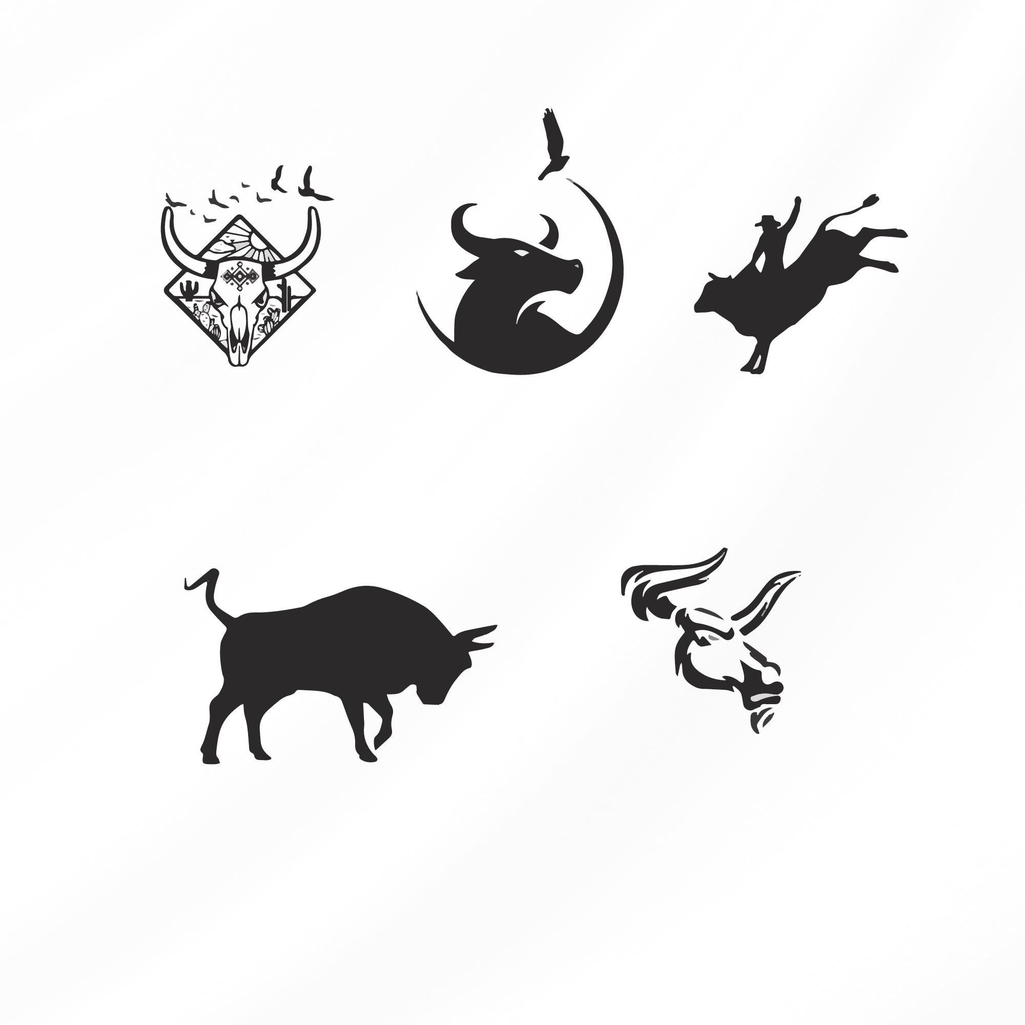 Bull Svg Bundle, Bull Head Clipart for Cricut, Bull Silhouette, Farm ...