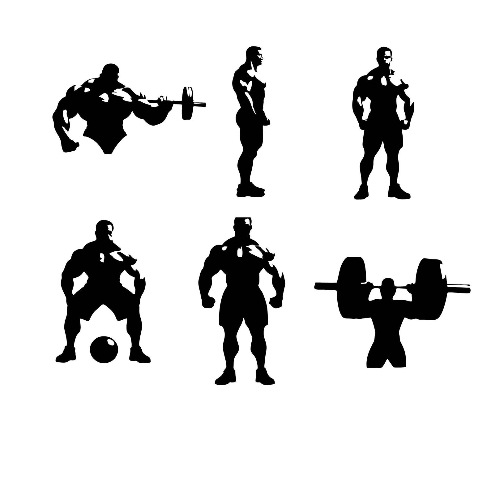 Bodybuilder Svg Bundle, Bodybuilder Clipart for Cricut, Exercise ...
