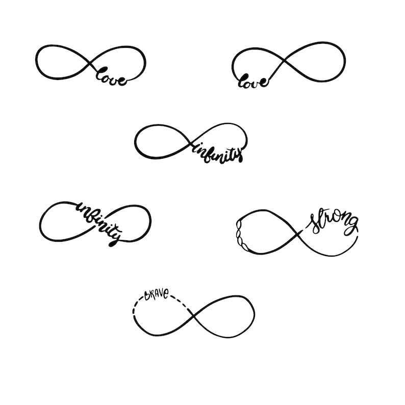 Infinity Svg Bundle, Infinity Sign Clipart for Cricut, Infinity Love ...
