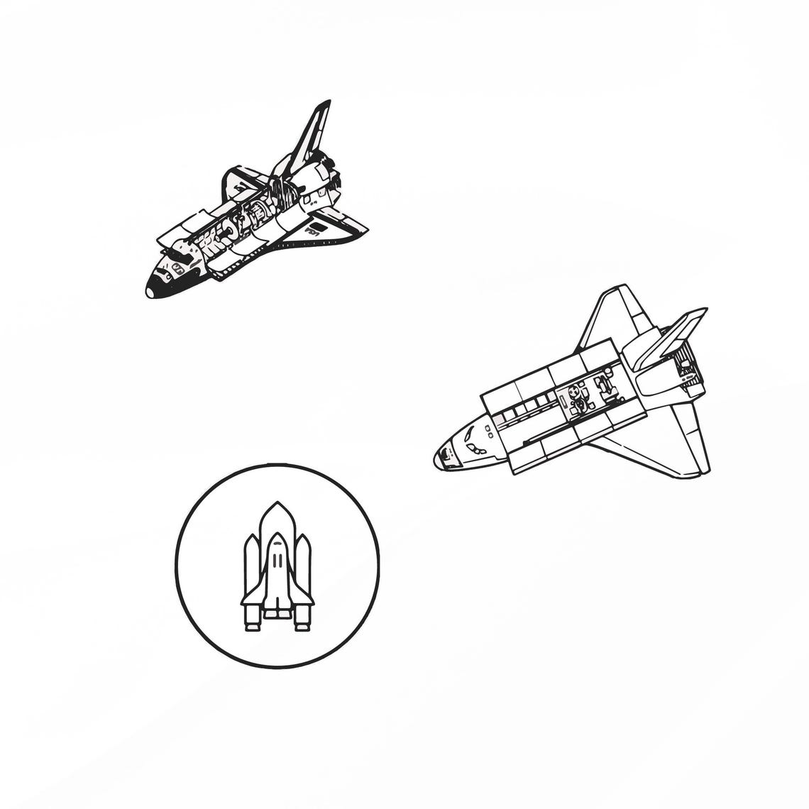 Rocket Svg Bundle, Rocket Clipart for Cricut, Spaceship Vector, Space ...