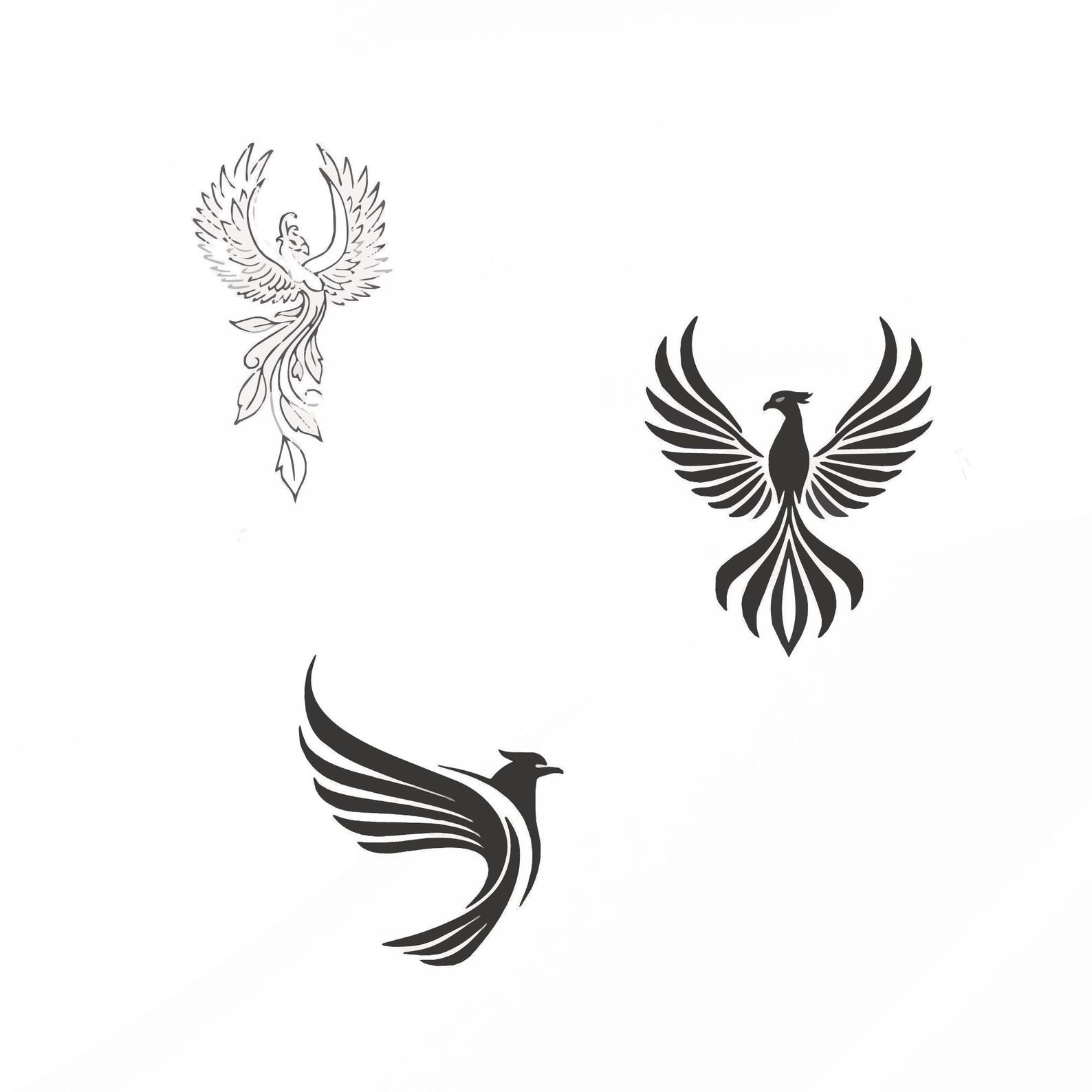 Phoenix Svg Bundle, Phoenix Clipart for Cricut, Phoenix Bird Silhouette ...