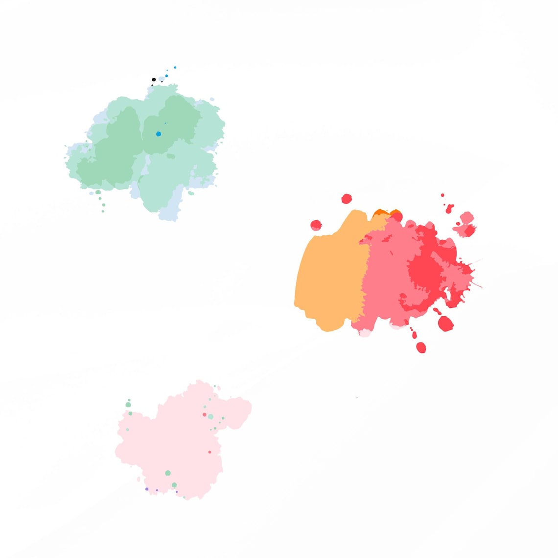 Paint Splatter Svg Bundle, Paint Splash Clipart for Cricut, Paint ...