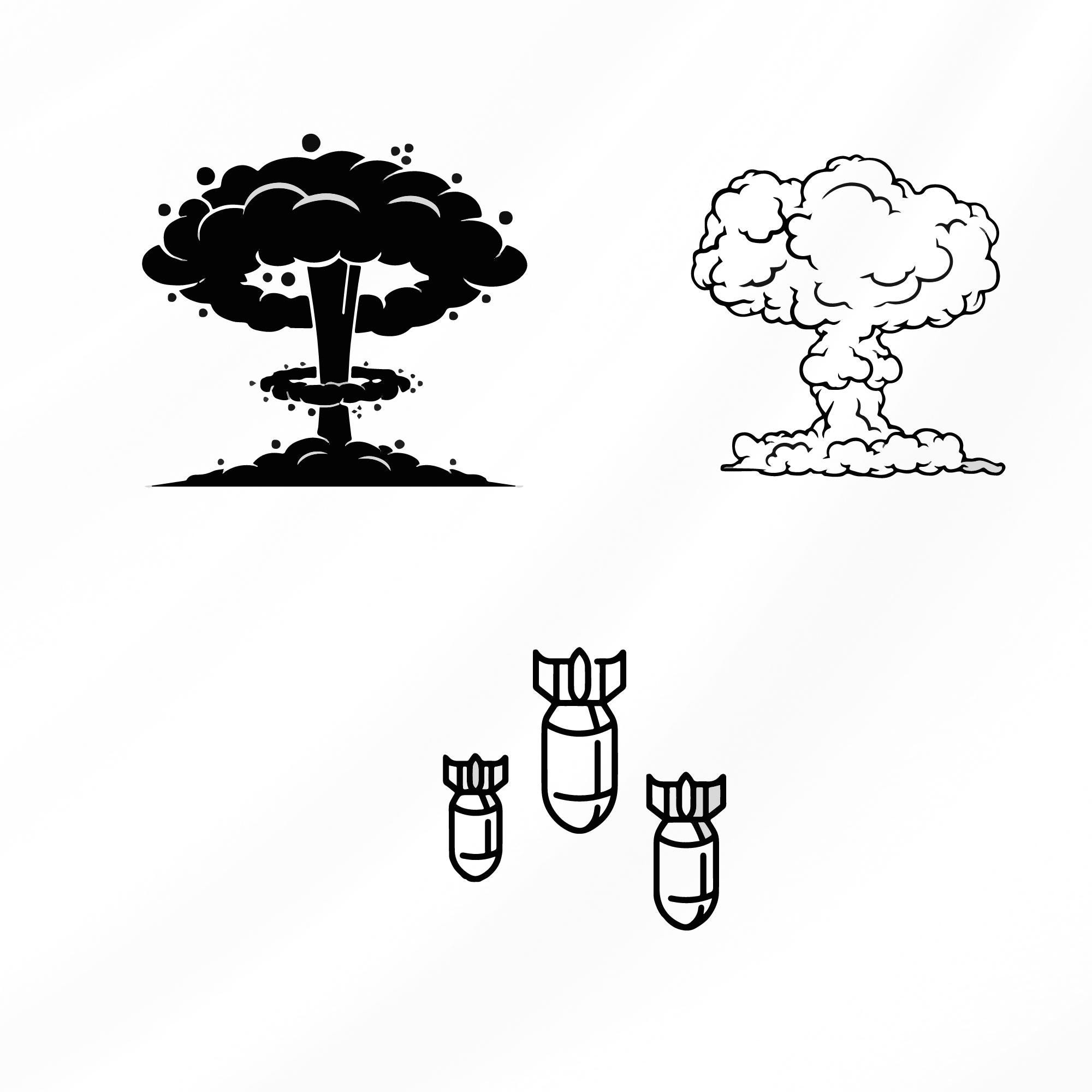 Bomb Svg Bundle, Explosion Clipart for Cricut, Bomb Silhouette, Bomb ...