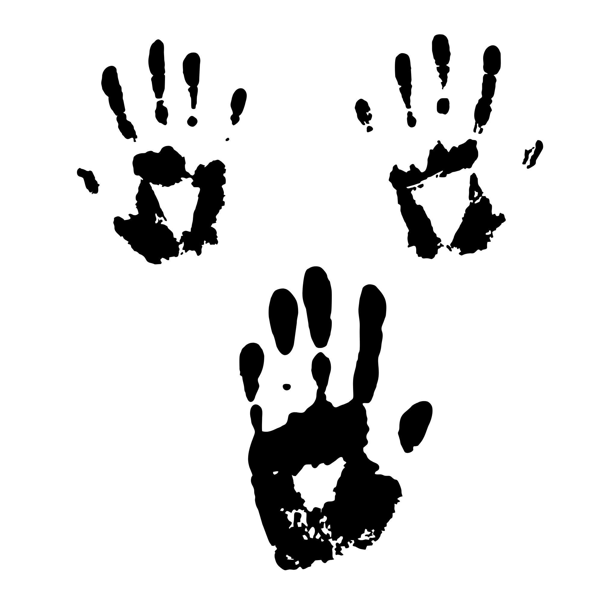 Hand Print Svg Bundle, Kids School Art Clipart, Hand Print Vector, Hand ...