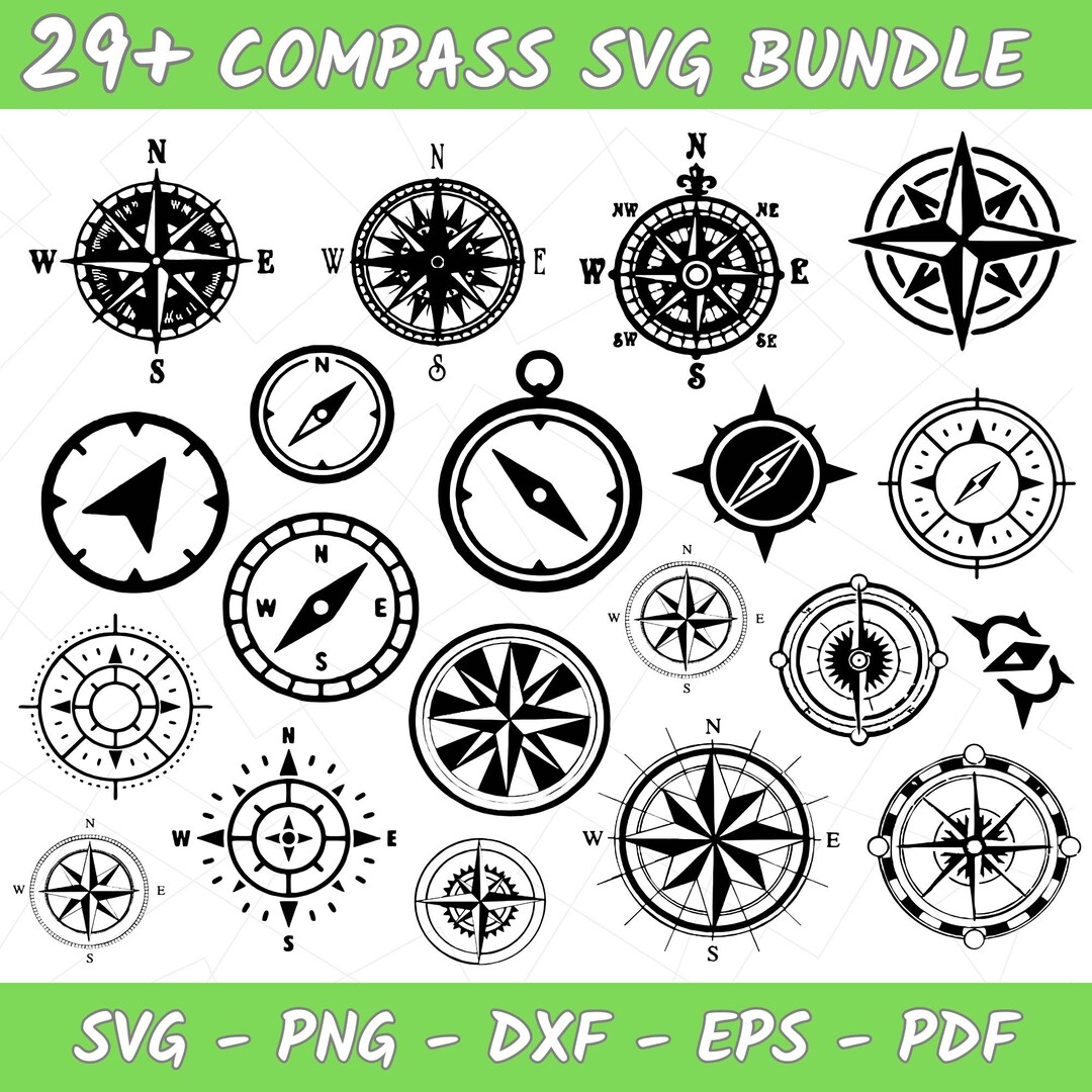 Vintage Compass SVG Bundle, Nautical Svg, Adventure Svg Designs ...