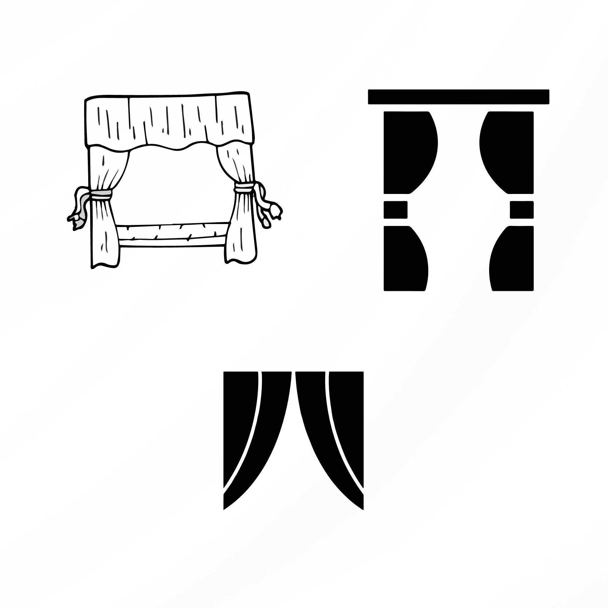 Curtains Svg Bundle, Curtains Clipart for Cricut, Curtains Silhouette ...