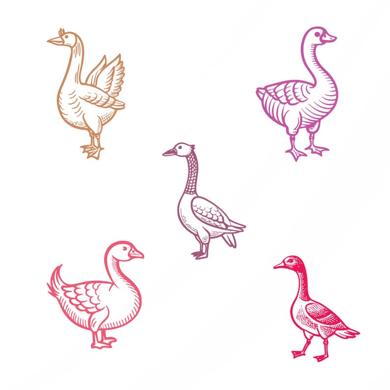 Goose Svg Bundle, Silly Goose Clipart for Cricut, Silly Goose Vector ...
