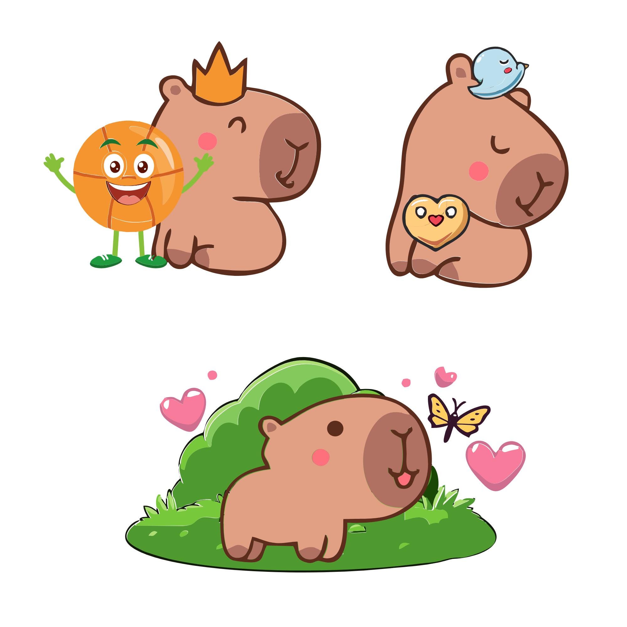 Cute Capybara PNG, Capybara SVG Bundle,funny Capybara Clipart,anime ...