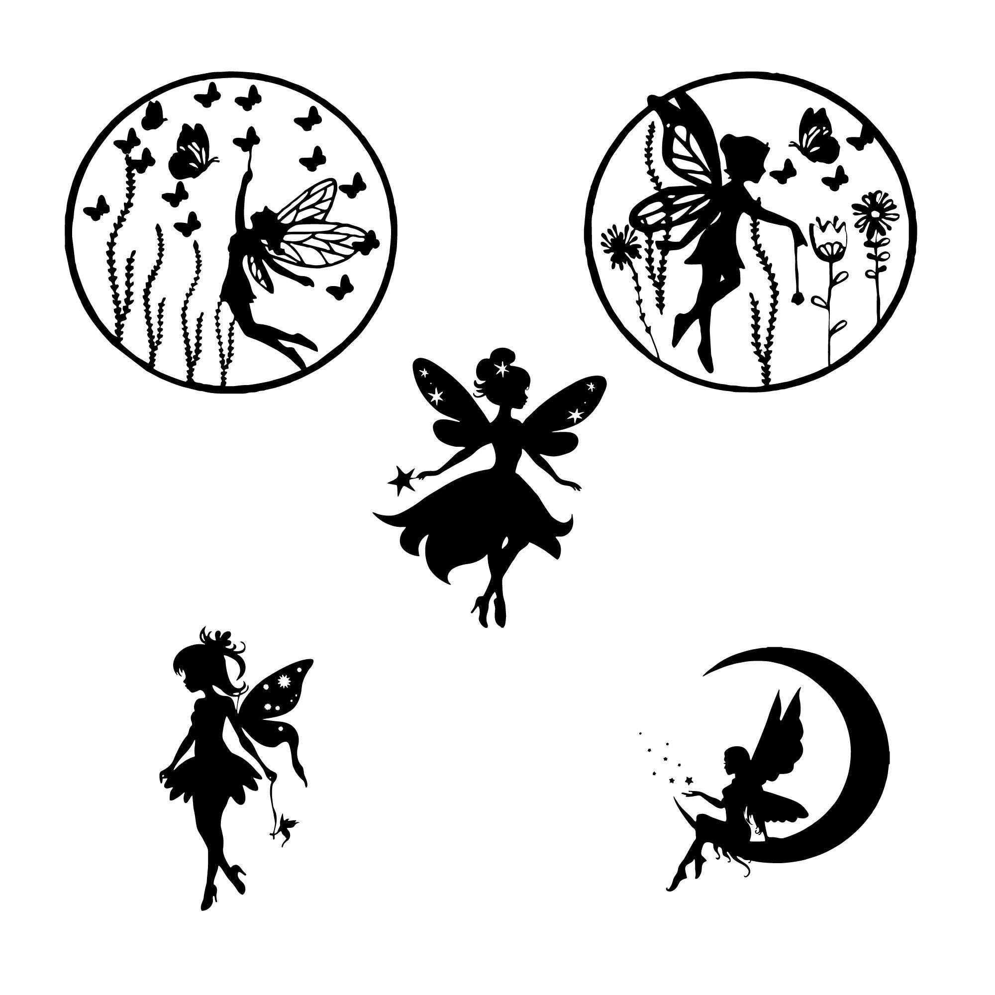 Fairy Svg Bundle, Fairy Clipart for Cricut, Cute Fairy Silhouette ...