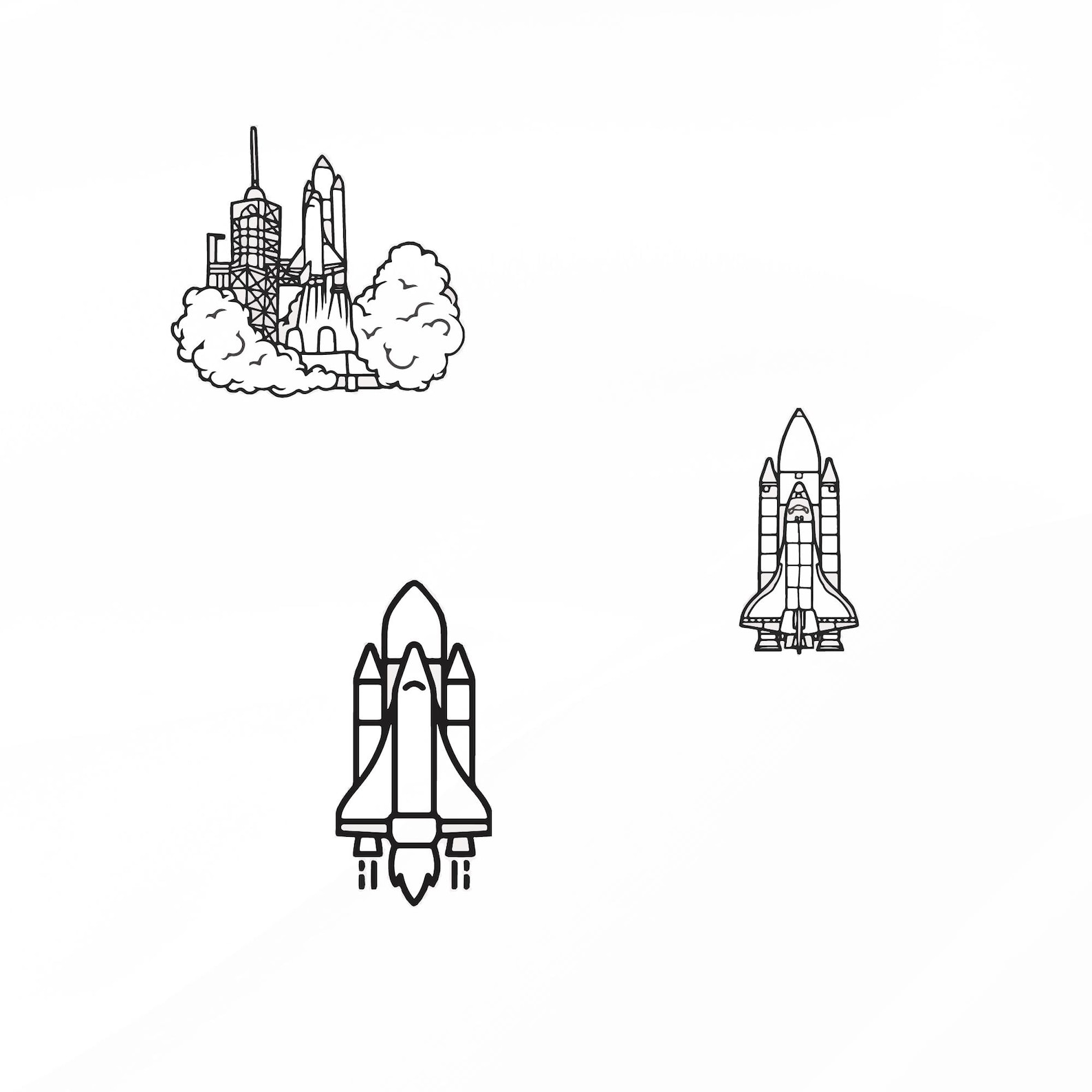 Rocket Svg Bundle, Rocket Clipart for Cricut, Spaceship Vector, Space ...