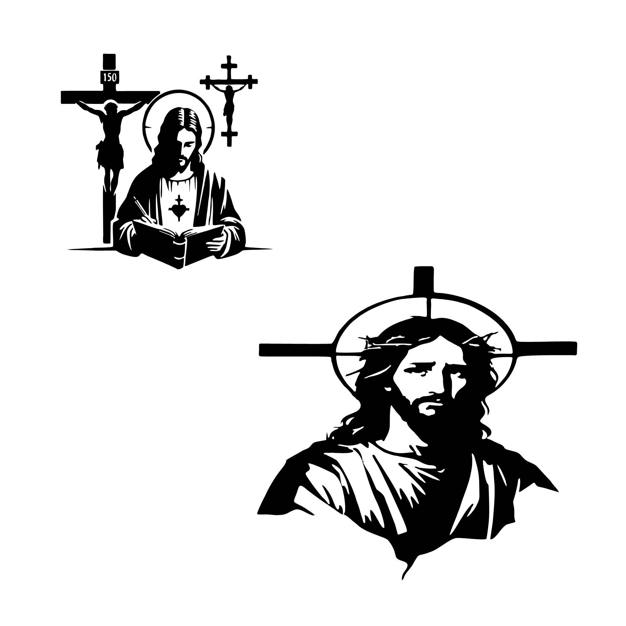 Jesus Svg Bundle, Christian Clipart, Christmas Nativity Vector, Jesus ...