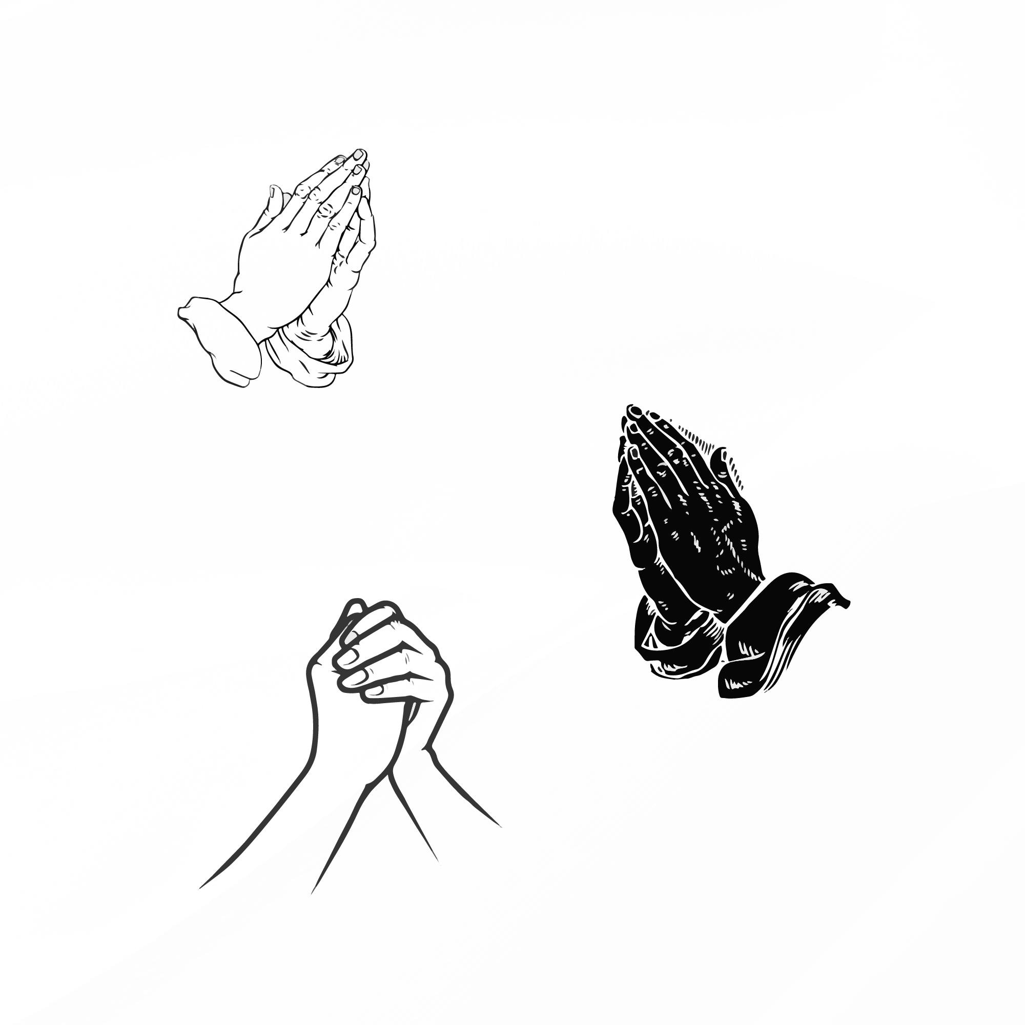 Praying Hands Svg Bundle, Praying Hands Clipart for Cricut, Praying ...