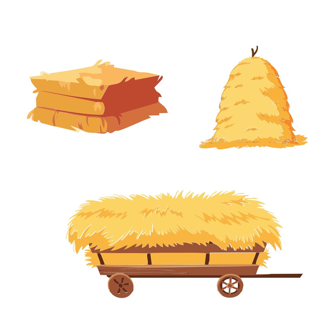 Hay Svg Bundle, Haystack Clipart, Bale Hay Vector, Hay Monogram Decal ...