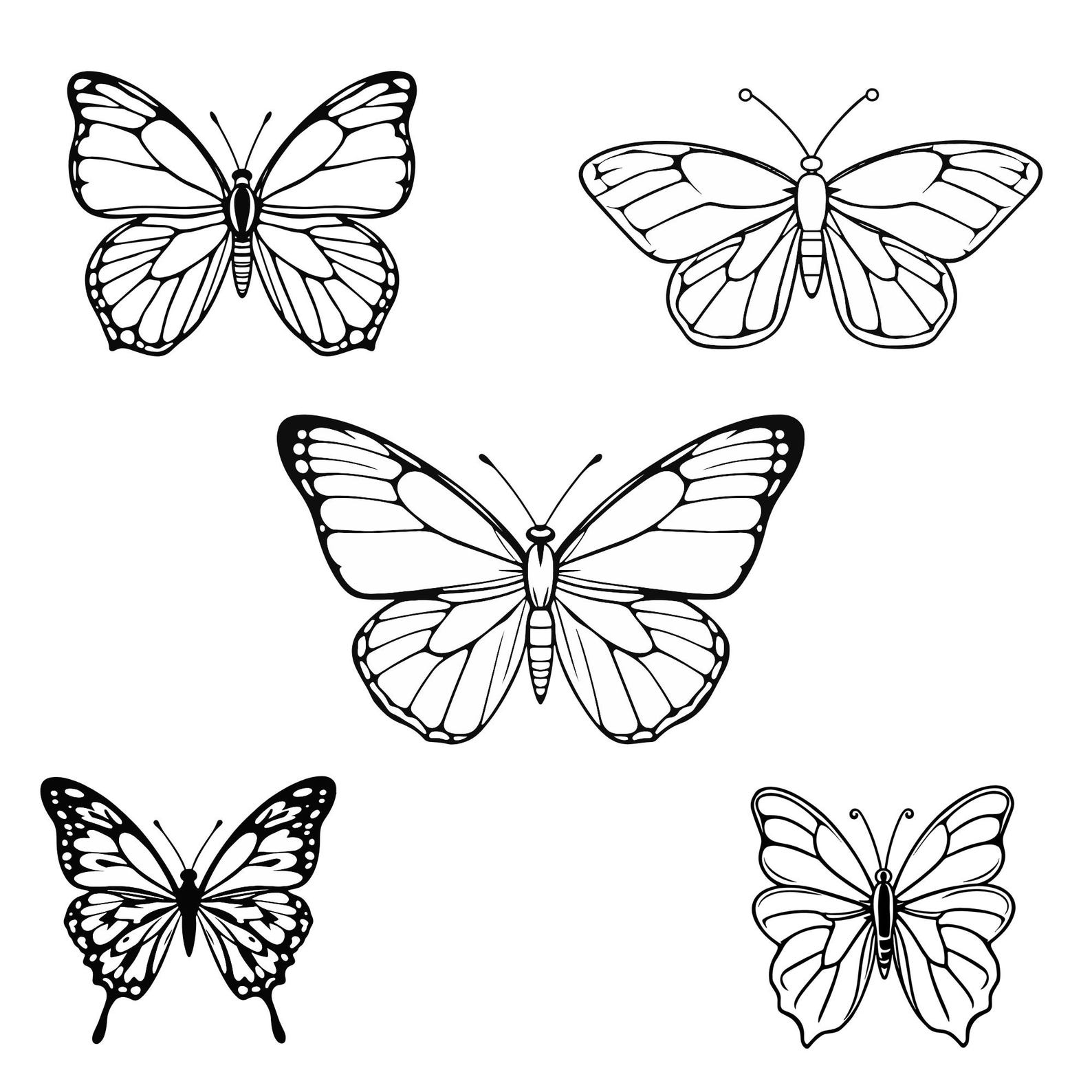 Butterfly Svg Bundle, Layered Butterflies, Svg Files for Cricut ...