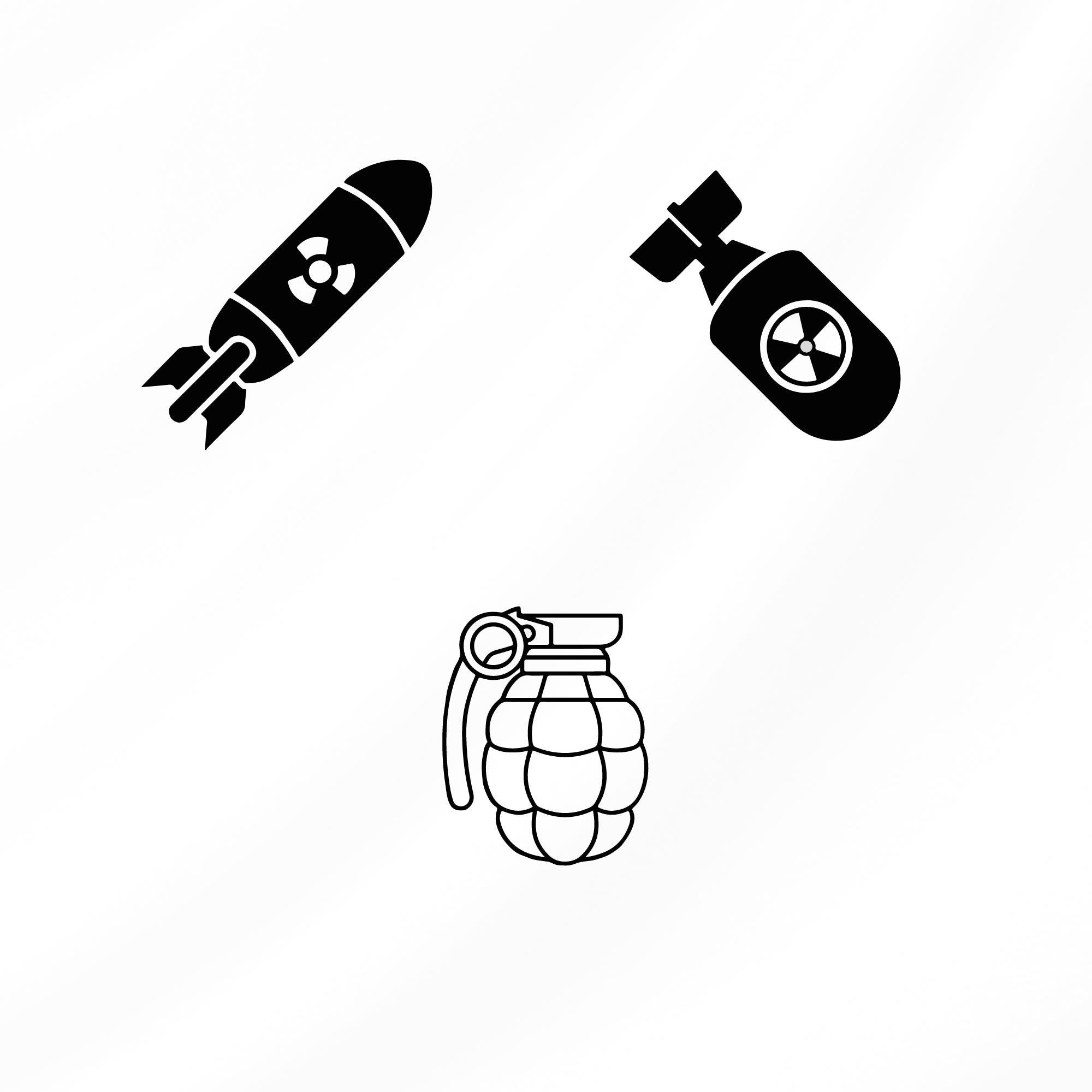 Bomb Svg Bundle, Explosion Clipart for Cricut, Bomb Silhouette, Bomb ...