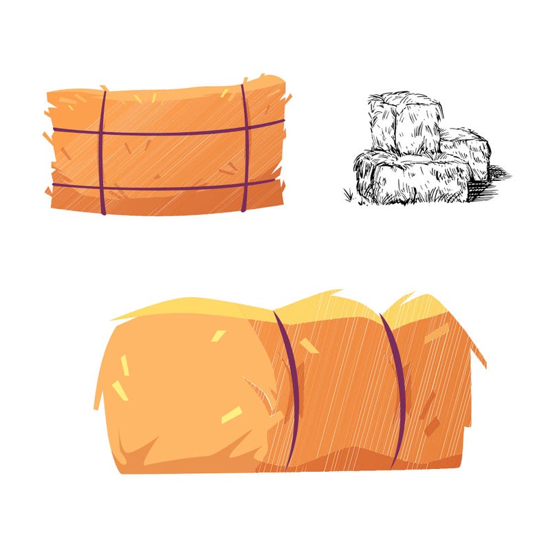 Hay Svg Bundle, Haystack Clipart, Bale Hay Vector, Hay Monogram Decal ...