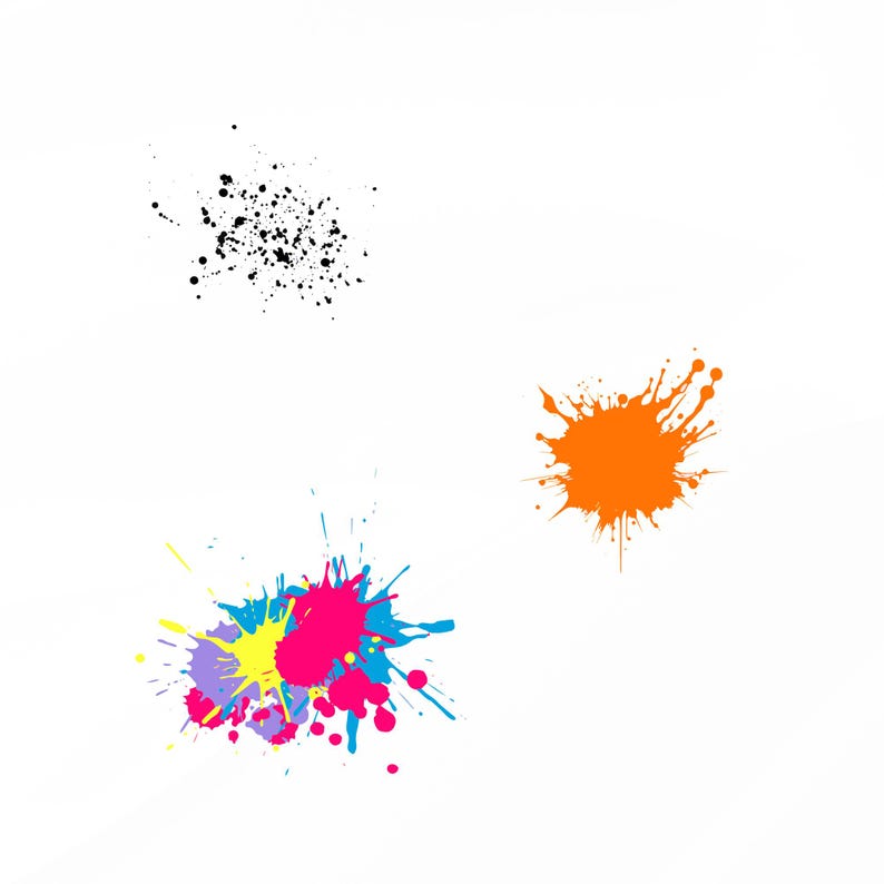 Paint Splatter Svg Bundle, Paint Splash Clipart for Cricut, Paint ...