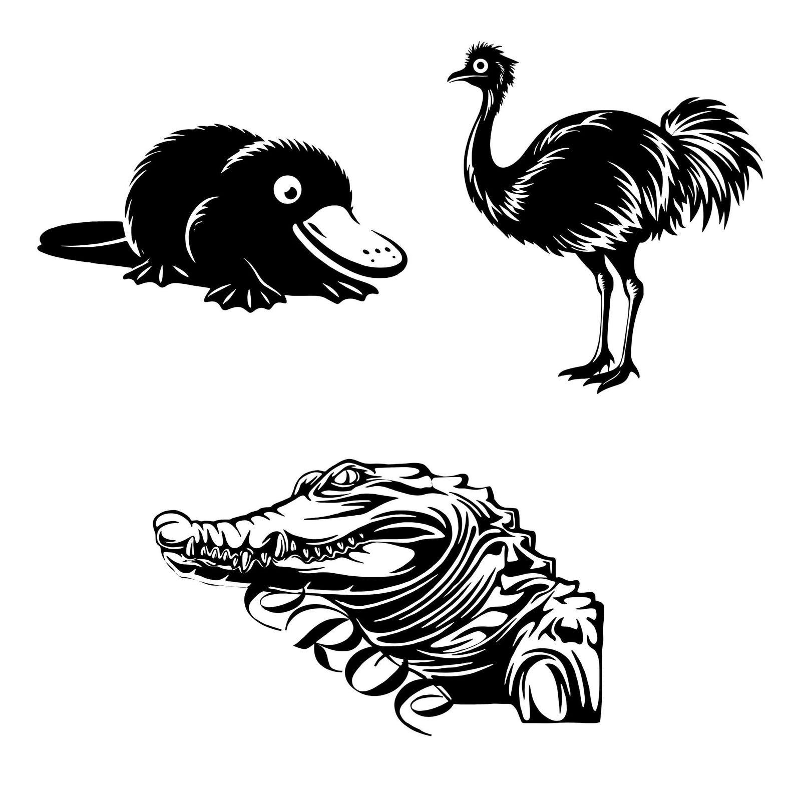 Australian Animals Svg Bundle, Animal Clipart, Australian Animal ...