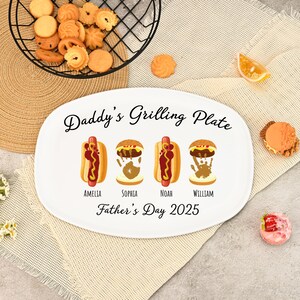 Custom Handprint Footprint Grilling Plate for Dad,personalized Father's ...
