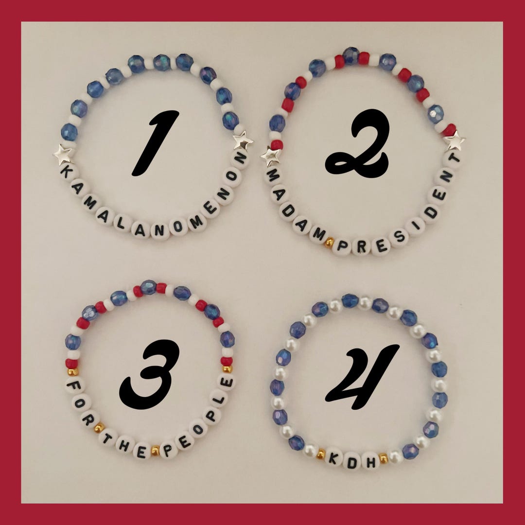 Kamala Harris Campaign Bracelets: for the People, KDH, Madam President ...
