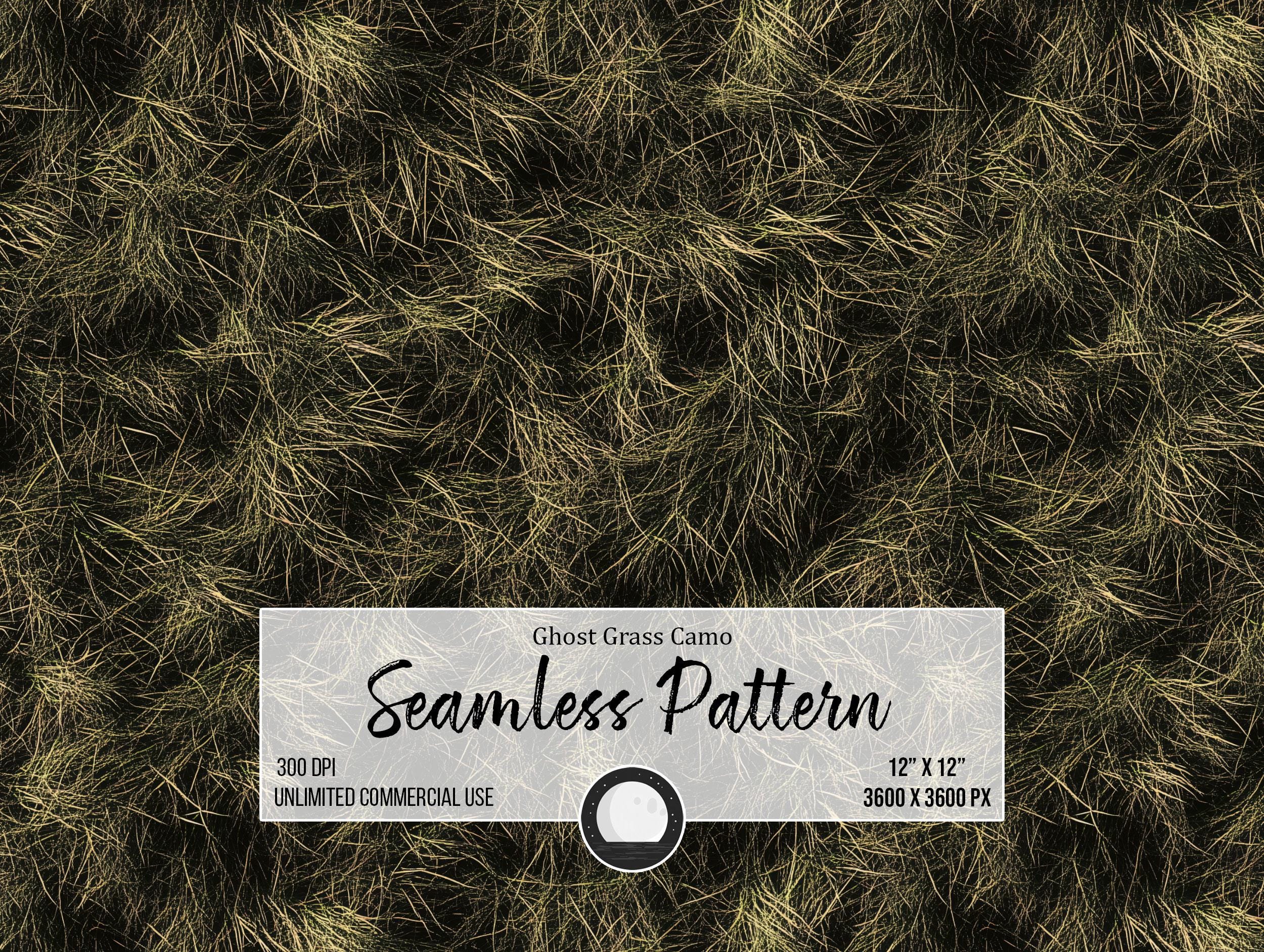 Ghost Grass Camo Seamless Pattern: Hunting Camouflage Digital Print ...