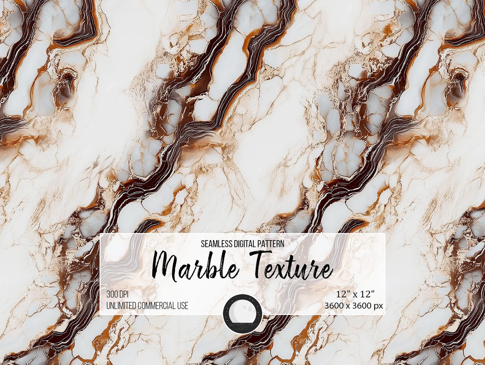 Brown Marble Texture Digital Seamless Pattern | Elegant Marble Design ...