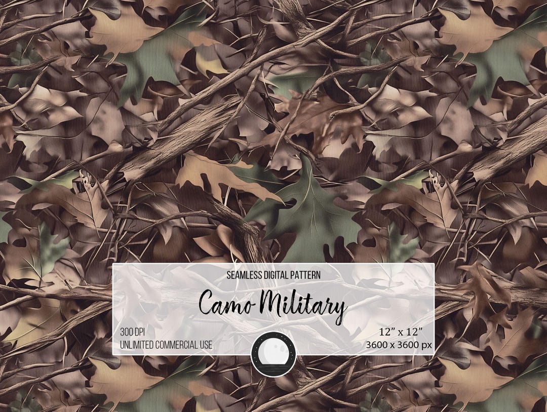Realistic Camo Military Seamless Pattern | Hunting & Tactical ...