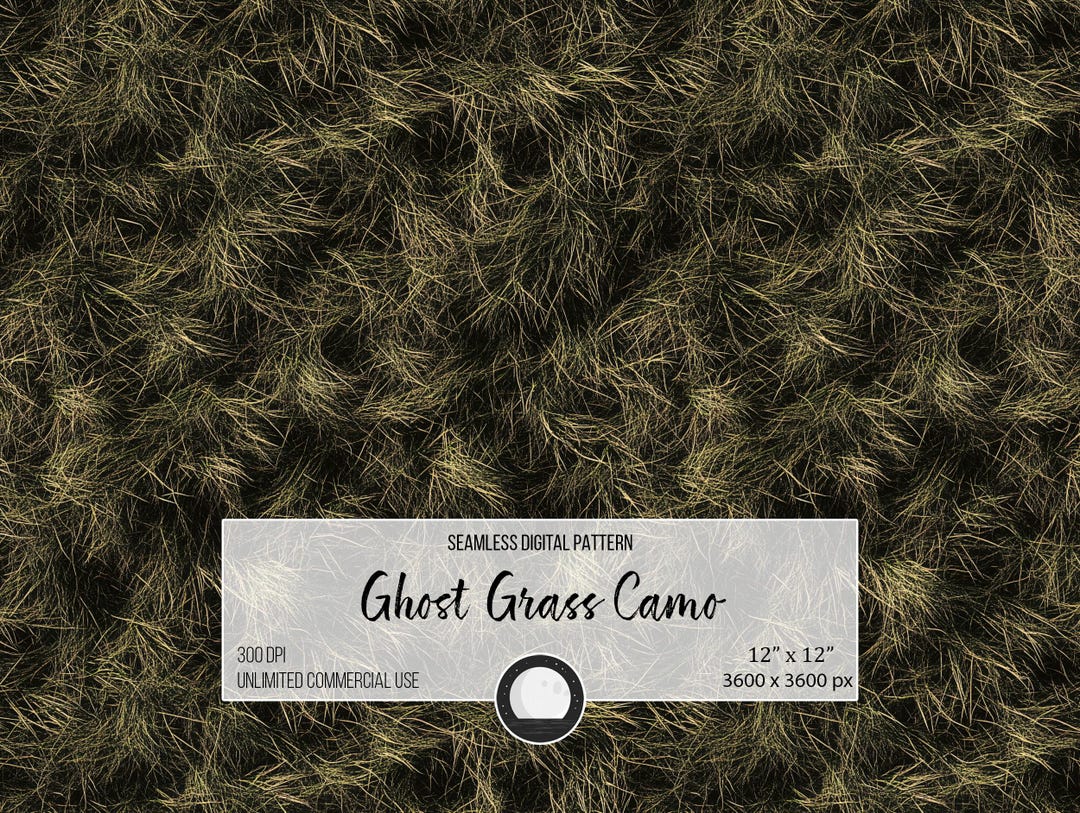 Ghost Grass Camo Seamless Pattern: Hunting Camouflage Digital Print ...