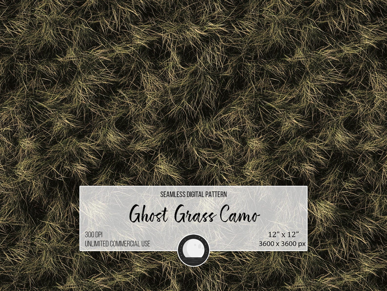 Ghost Grass Camo Seamless Pattern: Hunting Camouflage Digital Print ...