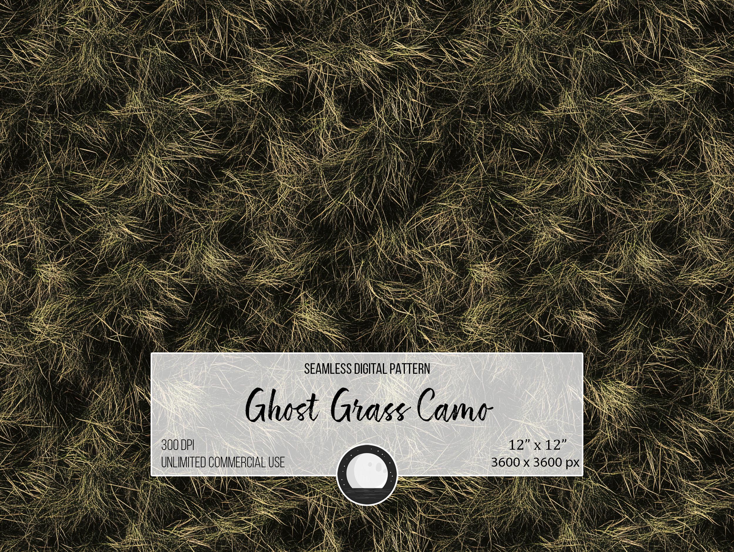 Ghost Grass Camo Seamless Pattern: Hunting Camouflage Digital Print ...