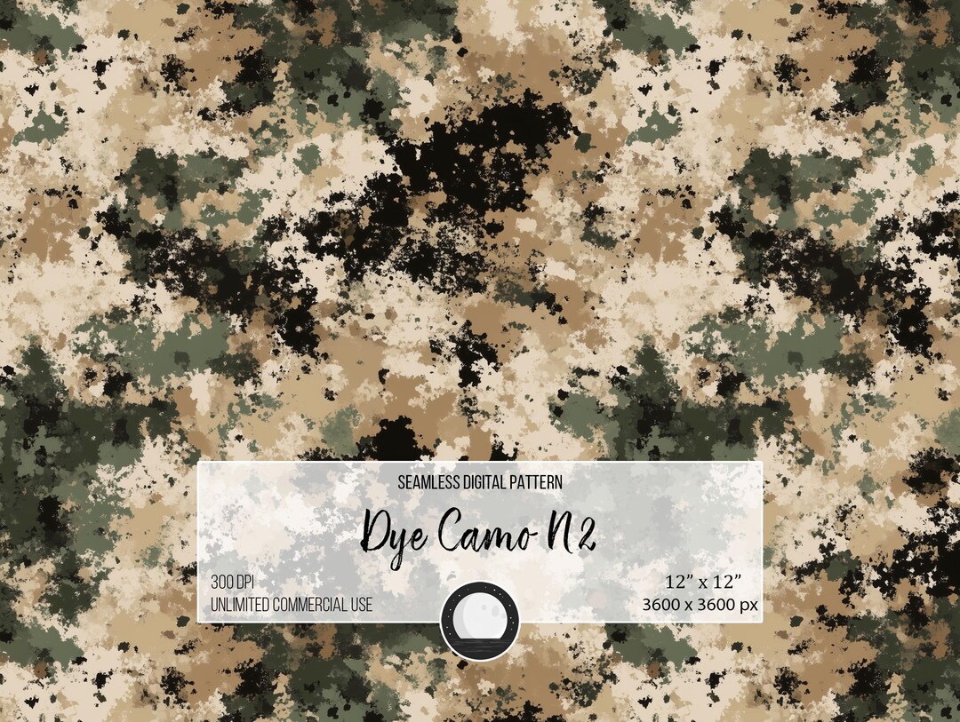Dye Camo Seamless Pattern: Digital Camouflage Print (digital Download ...