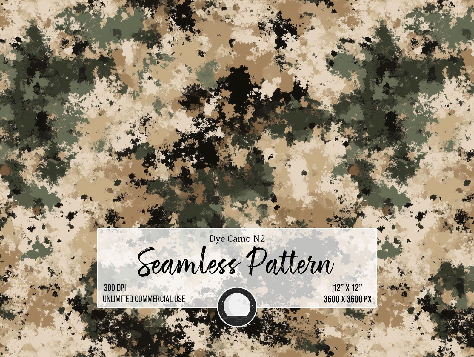 Dye Camo Seamless Pattern: Digital Camouflage Print (digital Download ...