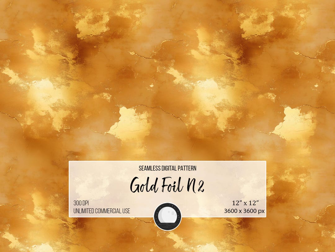 Gold Foil Seamless Texture: Elegant Metallic Paper (digital Download ...