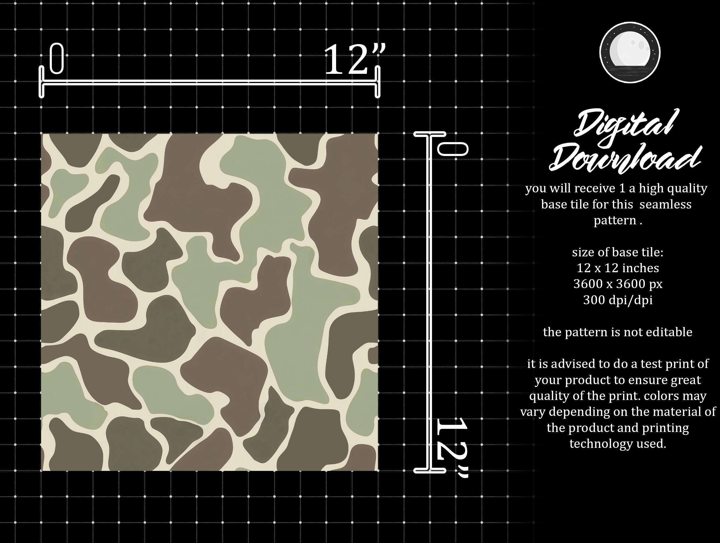 Vintage Duck Camo Seamless Pattern | Hunting Camouflage Fabric (digital ...