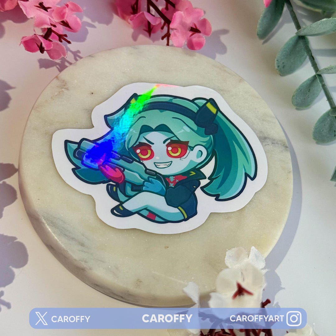 Rebecca Holographic Vinyl Sticker From Cyberpunk: Edgerunners - Etsy