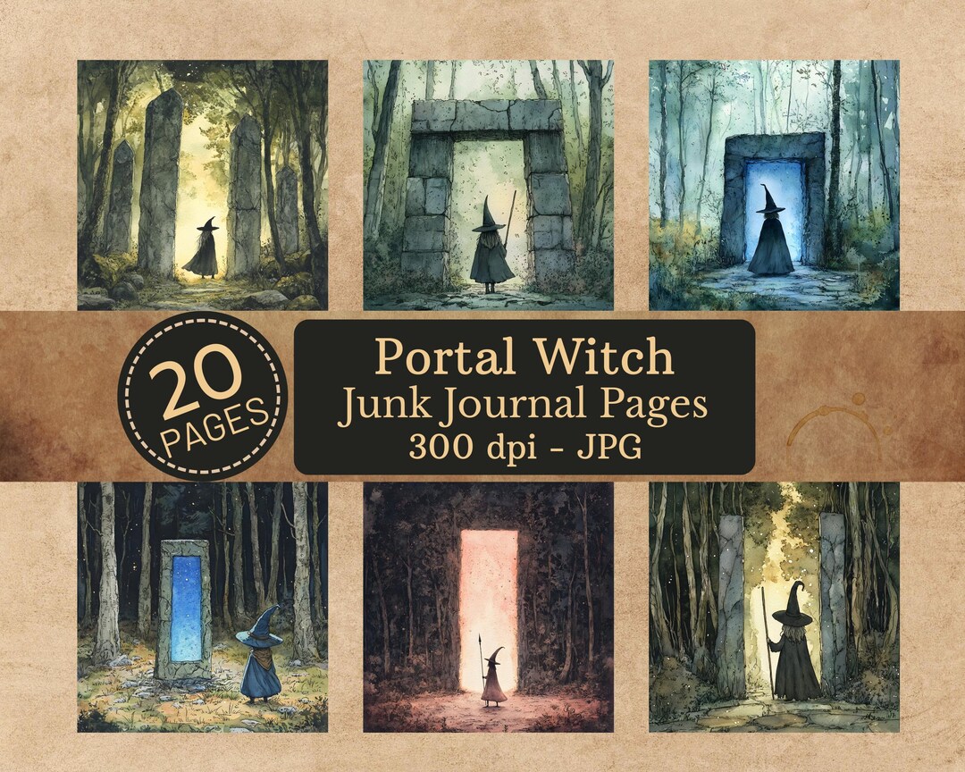 20 Mystical Witch Art, Magic Portal and Fairy Door, Modern Witch Decor ...