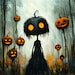 Spooky Backgrounds Bizarre Digital Halloween Elements, Digital Pumpkin ...