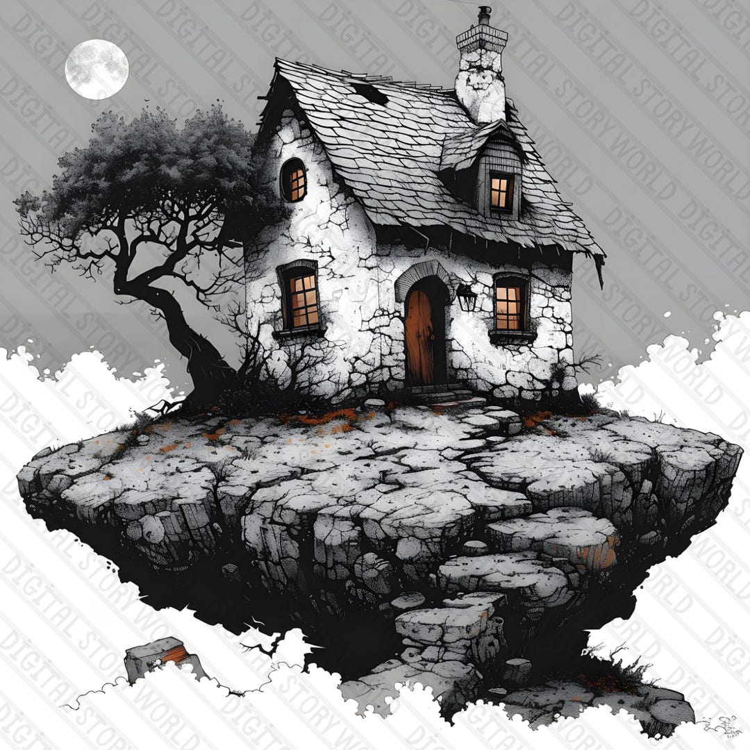 15 Gothic Haunted Houses, Scary Digital Halloween Elements, Digital ...