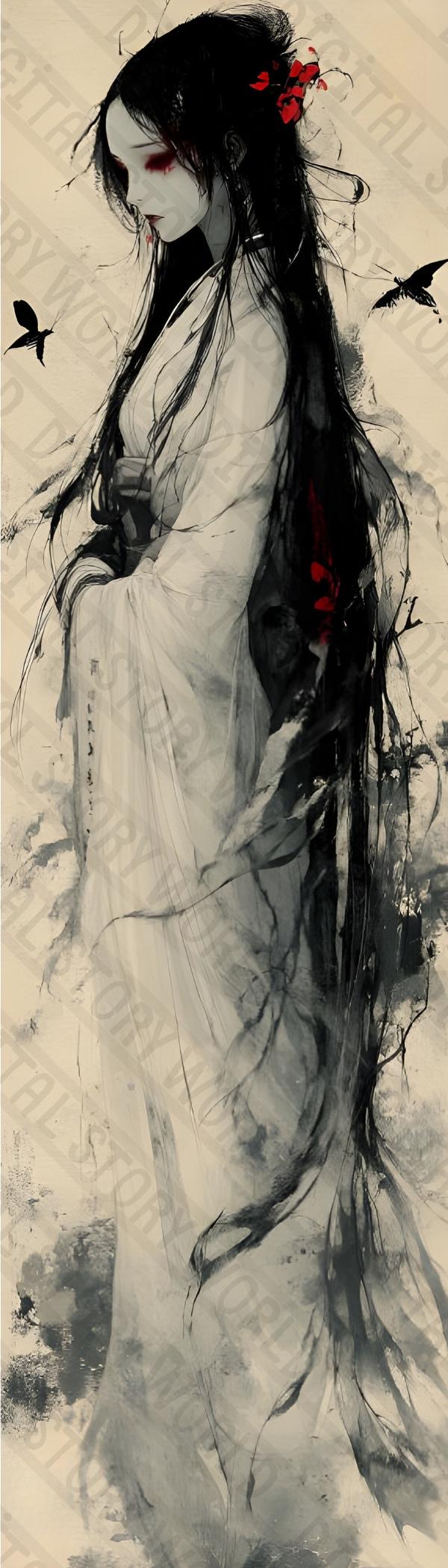 25 Yurei Ghost, Japanese Art Gothic Horror Art Digital Yurei Collages ...
