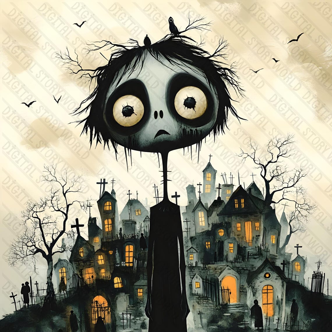 Spooky Backgrounds Bizarre Digital Halloween Items ,digital Cemetery ...