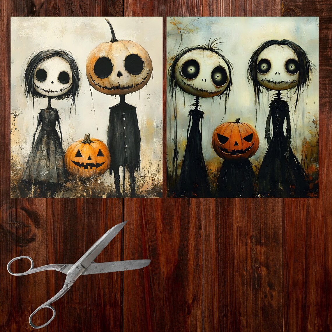 Spooky Backgrounds Bizarre Digital Halloween Elements, Digital Pumpkin ...