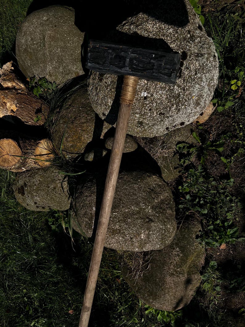 Wooden Two Handed Battle Hammer - Etsy