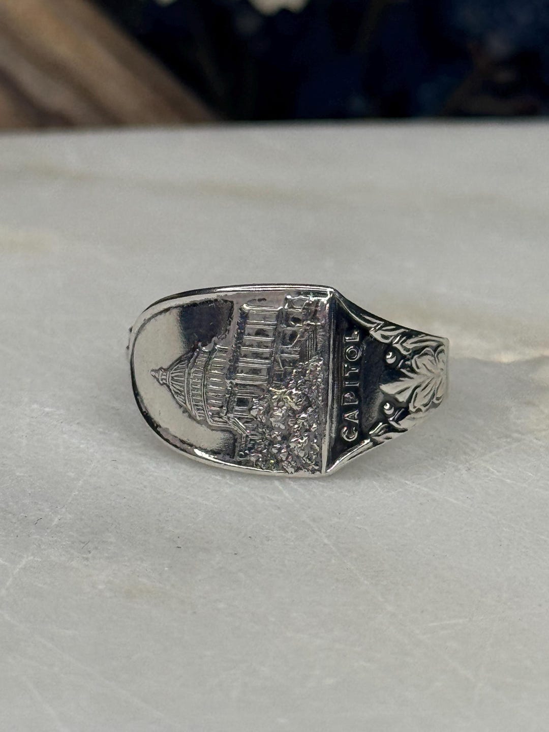 Washington DC Capitol Spoon Ring – Vintage Landmark Wrap Ring ...